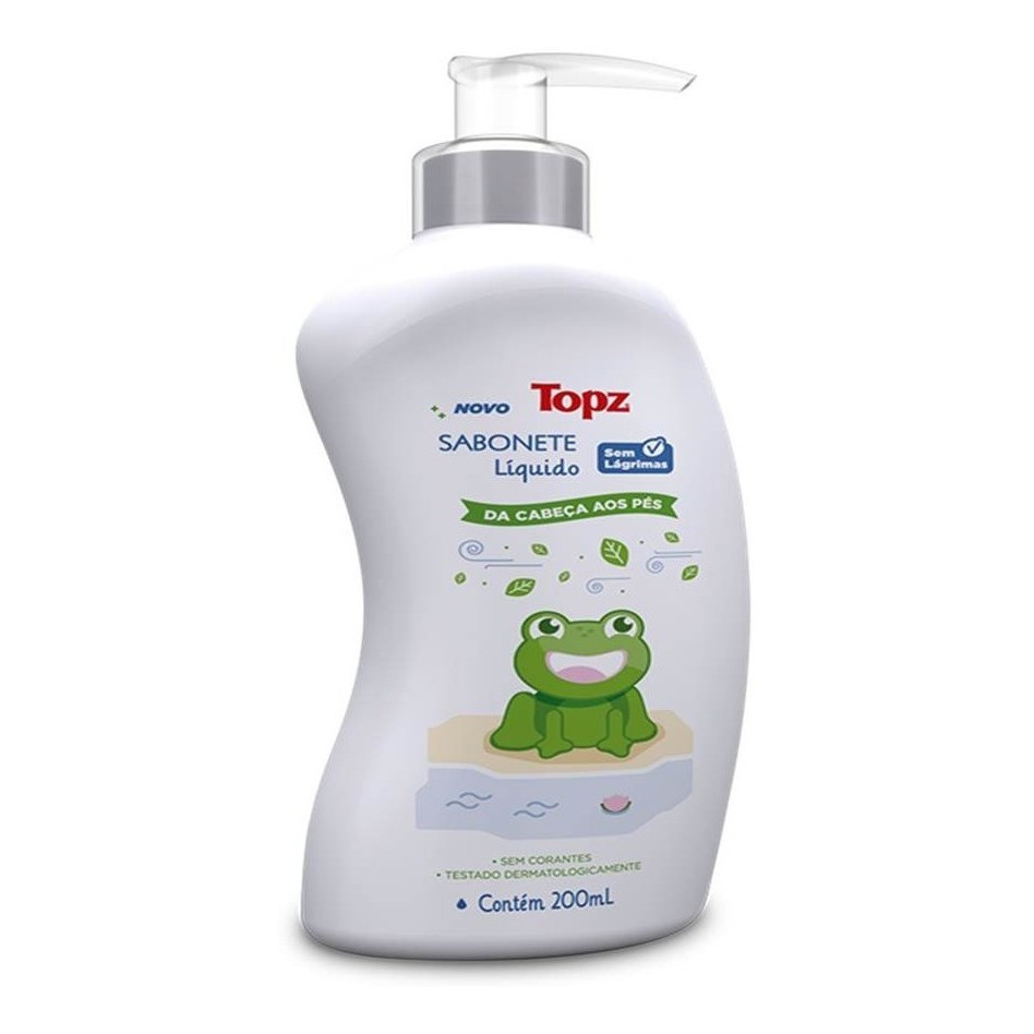 Sabonete Liquido Infantil Topz Baby Cabeça aos Pes Baby 200 ml, Topz ...