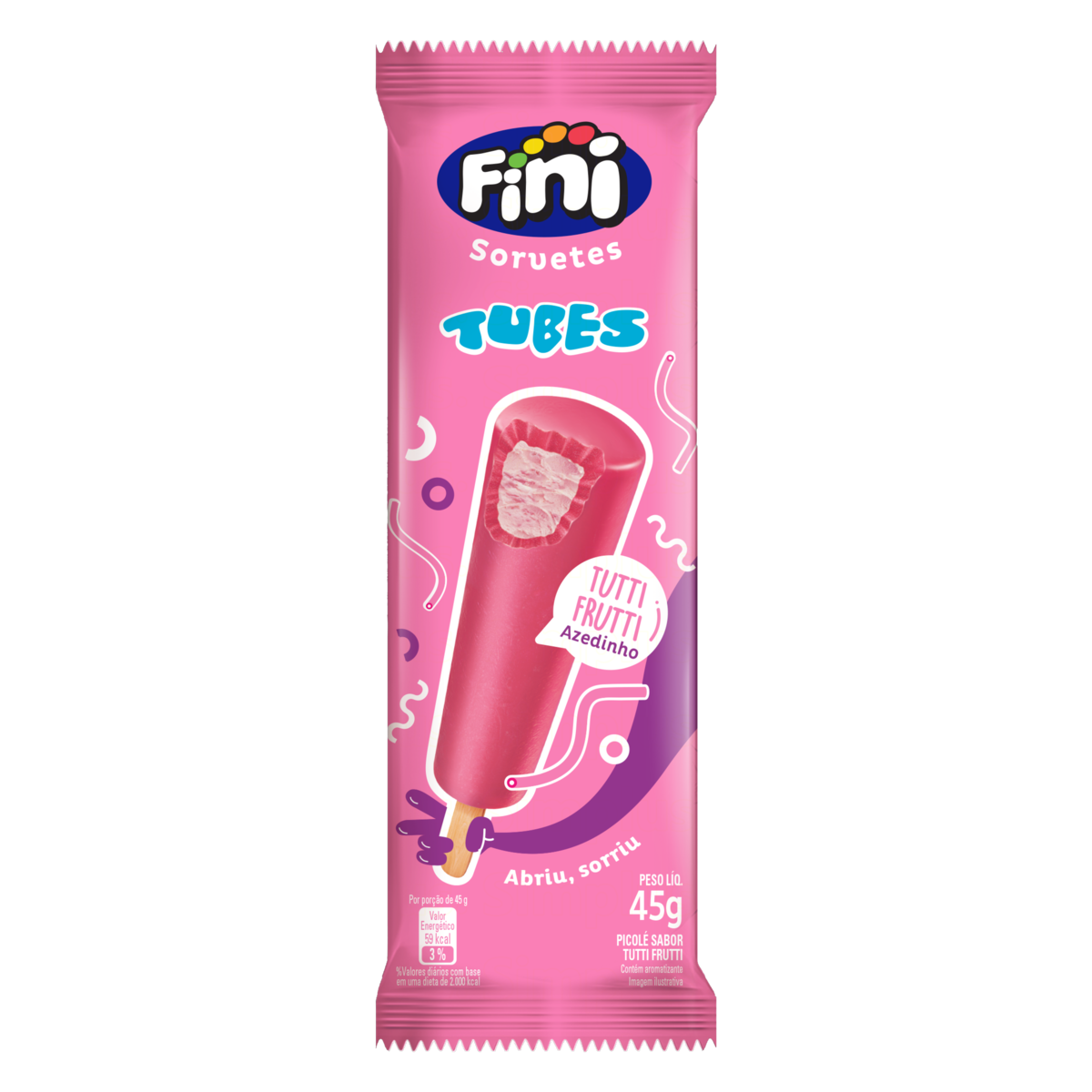 Picolé Nestlé Fini Tubes Tutti Frutti 45g | Farmácia Dose Certa ...